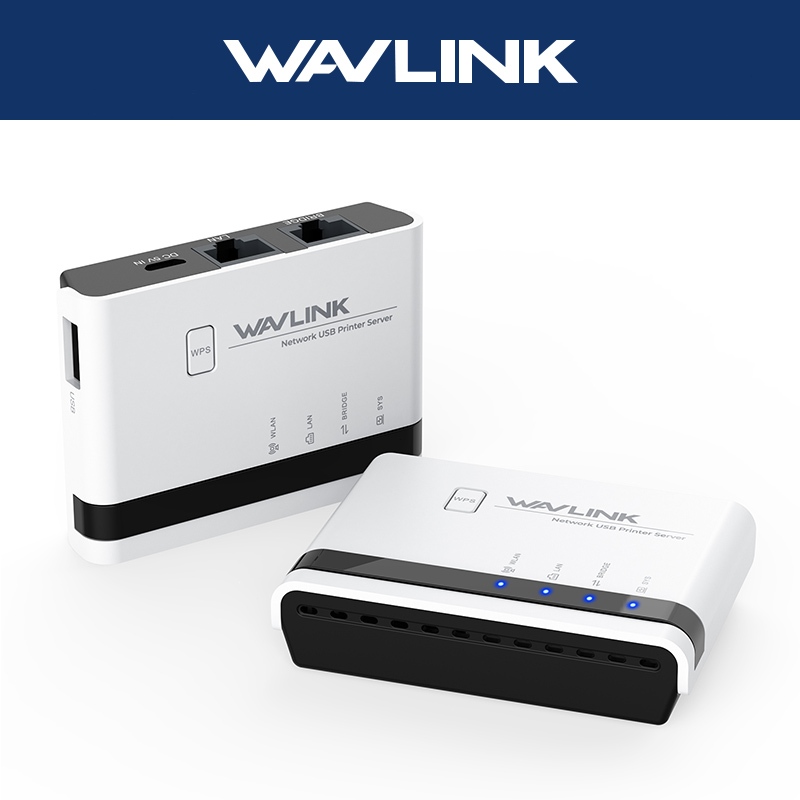Jual WAVLINK USB Wireless Print Server WiFi Printer Server with 10 ...
