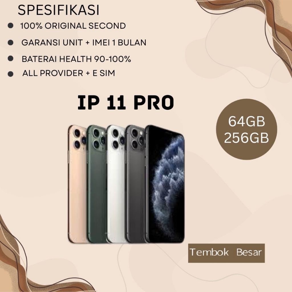 Jual iPhone 11 Pro Bekas NO Mulus iPhone 11Pro 256GB 64GB Seconed ...