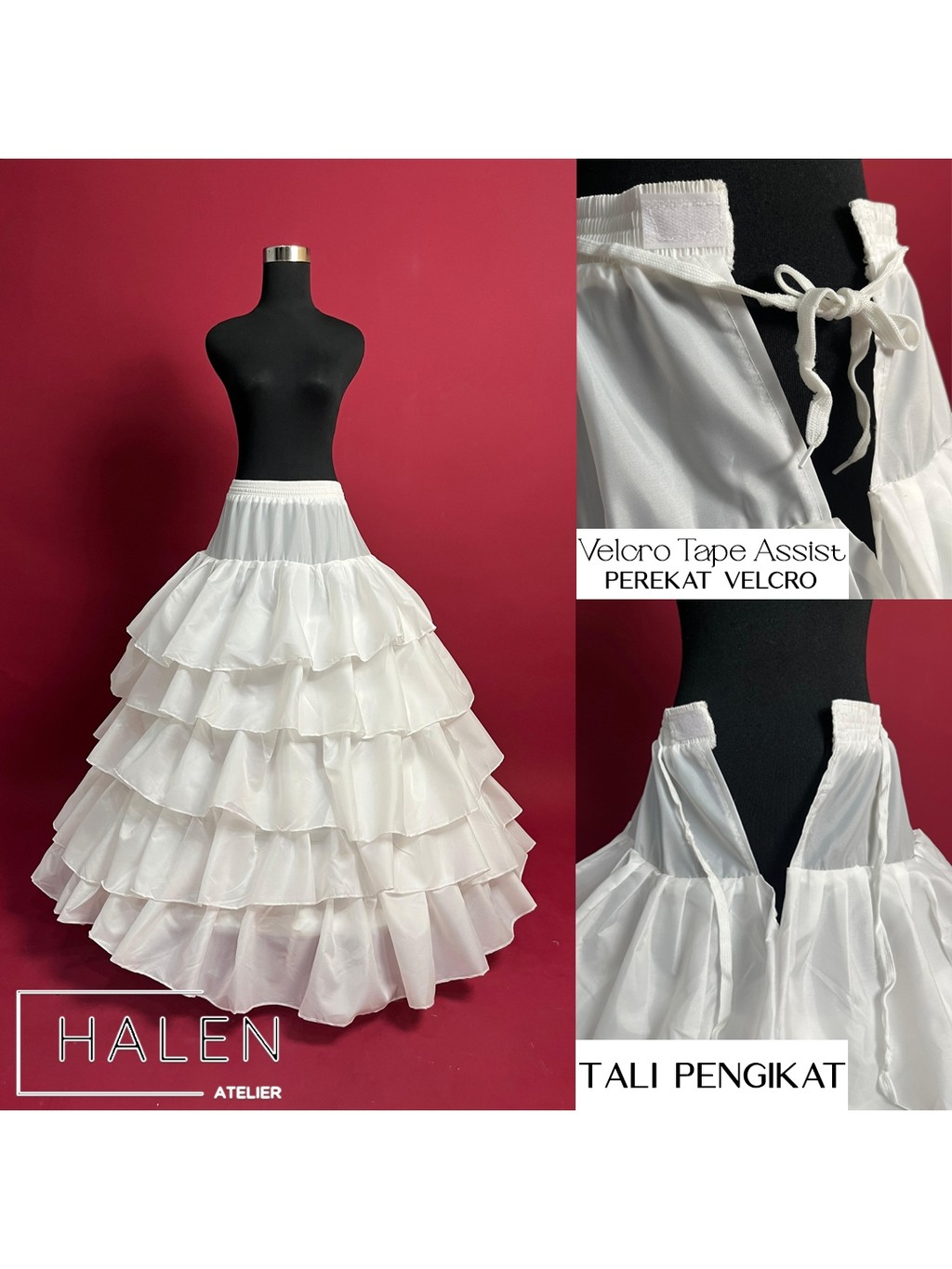 Jual Petticoat Petikut Gaun Pengantin Ball Gown Pengembang Gaun Ring 4 ...