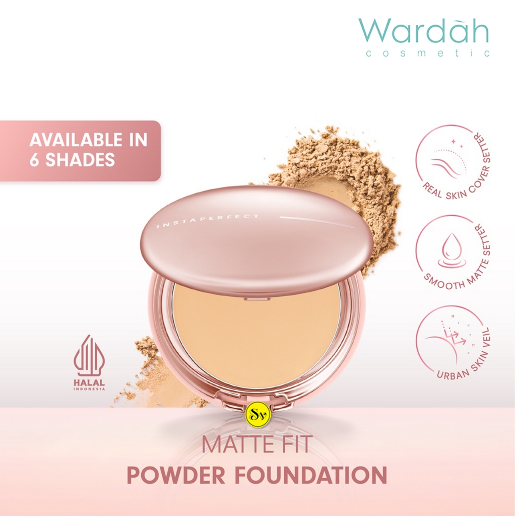 Jual Wardah Instaperfect Matte Fit Powder Foundation Makeup Alas Bedak ...