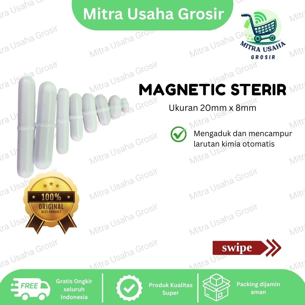 Jual Magnetic Stirer 2 CM / Magnetic Stirrer Bar / Stirrer Bar 8 X 20mm ...
