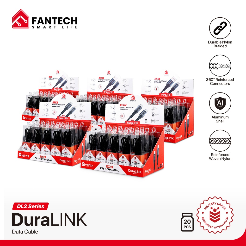 Jual Fantech Duralink DL2 AC Cable Charger | Shopee Indonesia