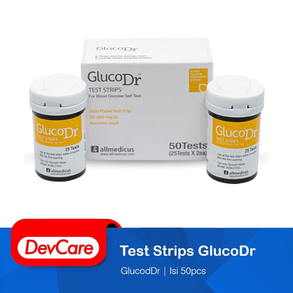 Jual Strip Cek Gula Darah GlucoDr AGM-2100 Code 8 Refill Stik Tes ...