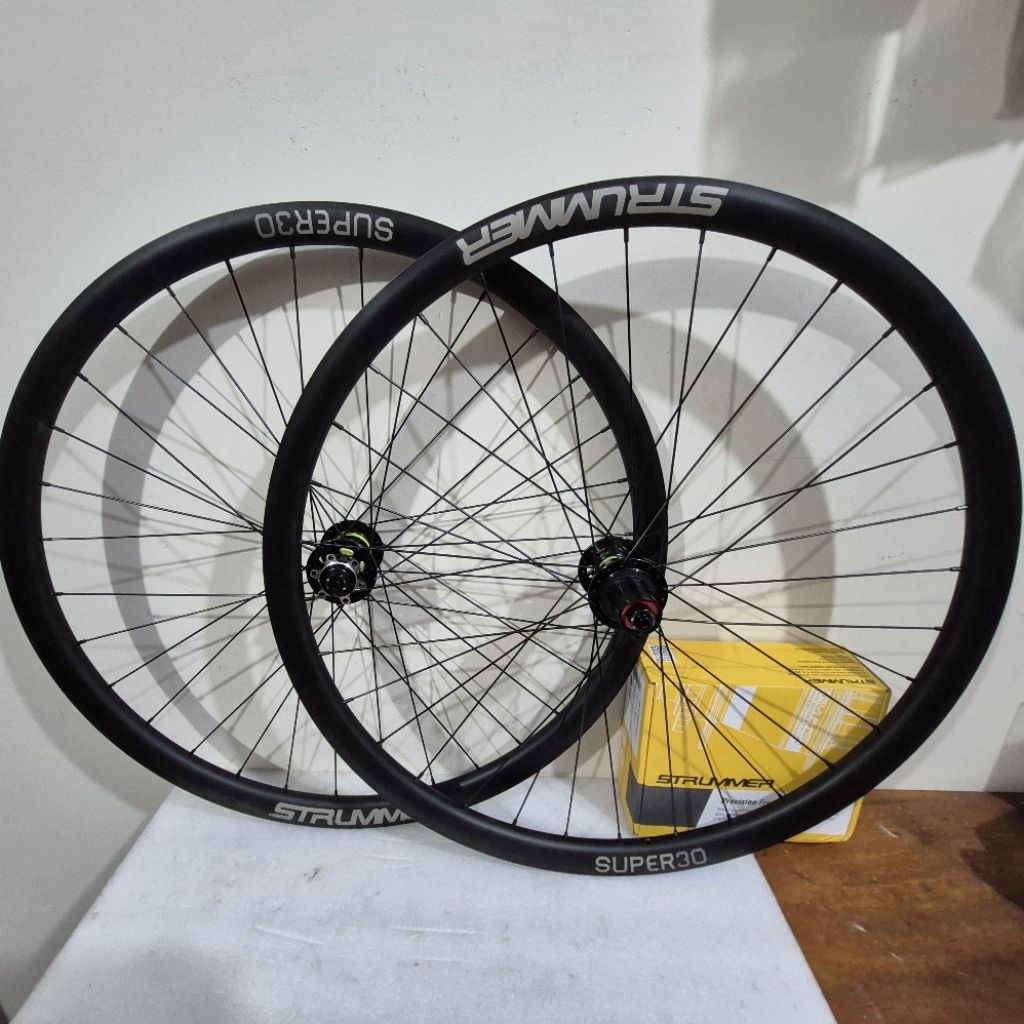 Jual Wheelset 700c 29 er Strummer HM 380 rims Super 30 hole 32 wheelset ...