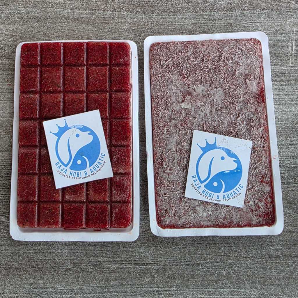Jual CACING BEKU TRAY SUPER 100GR / 100 GRAM CABEK ES FROZEN BLOODWORM ...