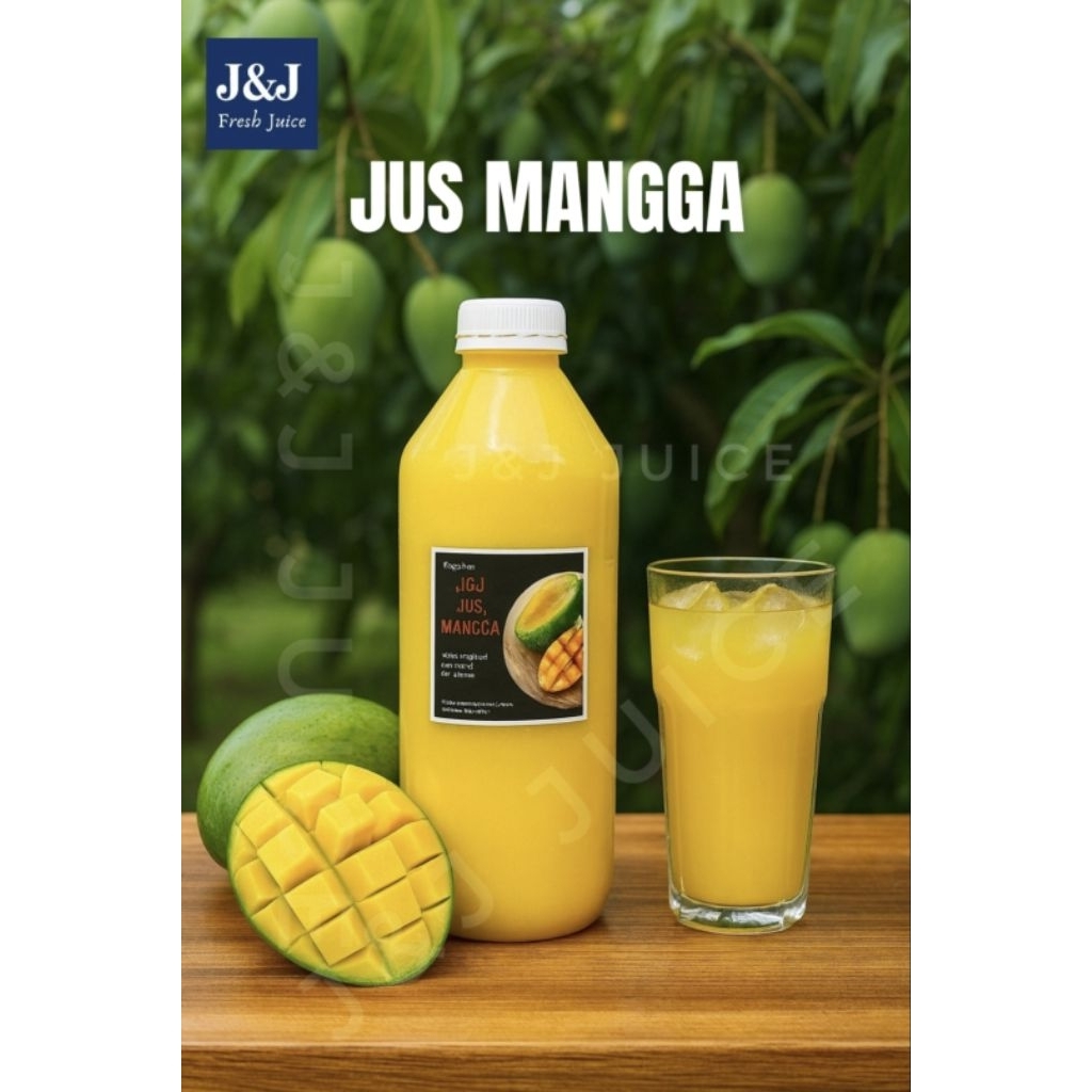 Jual Jus Mangga j&j jus buah mangga 1 liter buah asli fresh tanpa ...