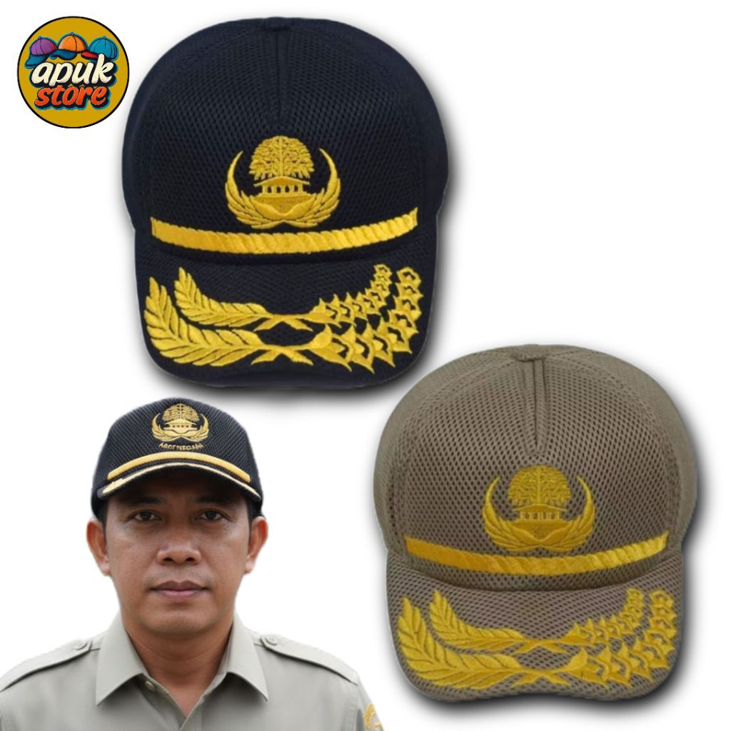 Jual Topi Korpri Golongan 4 - Topi padi kapas korpri - Topi Asn - Topi ...