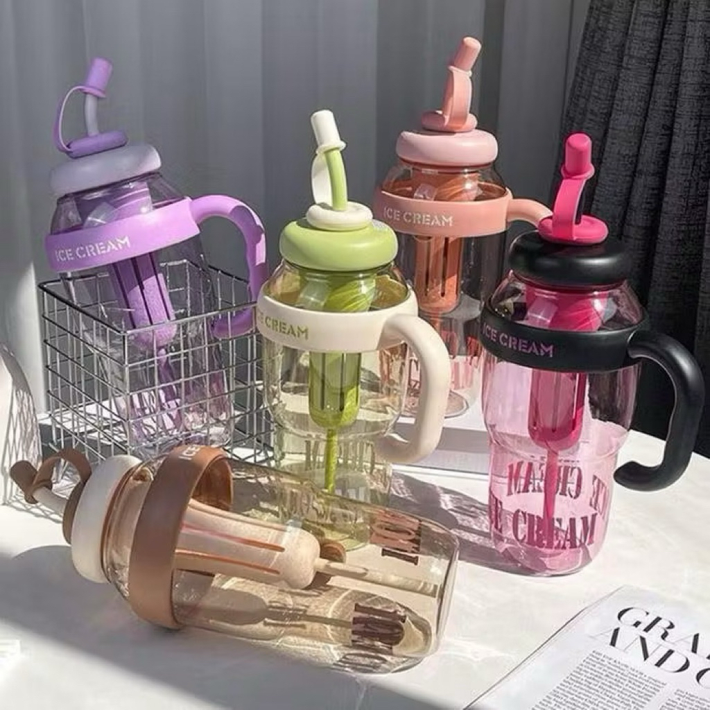 Jual Tumbler Aesthetic Model Minum BBM/ Botol Minum Aesthetic 1400ML ...