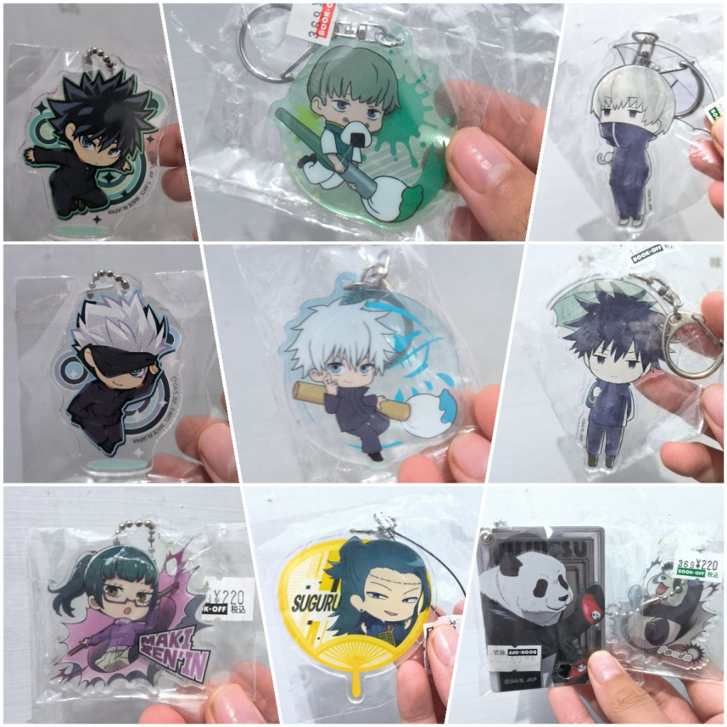 Jual Keychain official jujutsu kaisen Megumi fushiguro / Gojo satoru ...