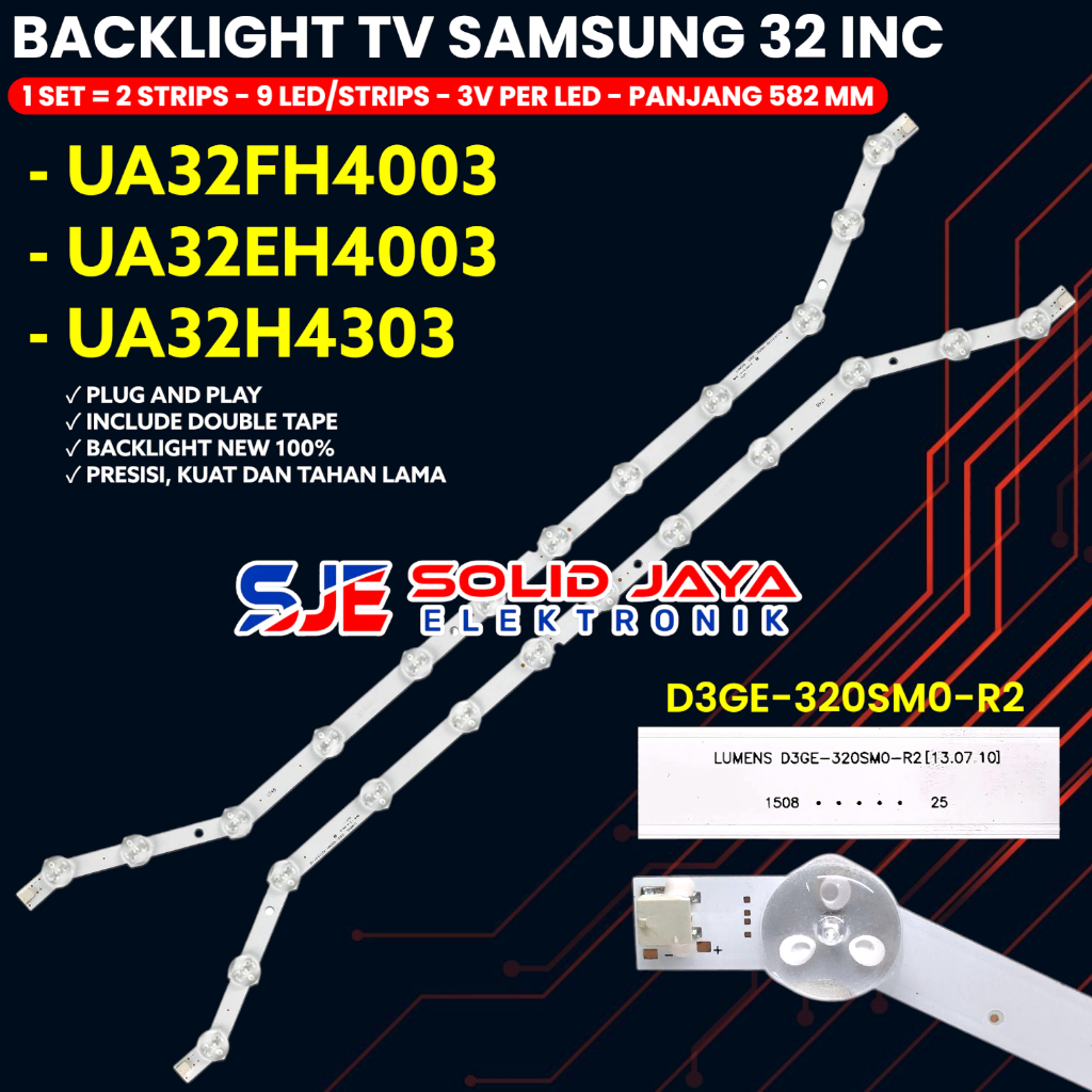 Jual BACKLIGHT TV SAMSUNG 32 INC UA32FH4003 UA32EH4003 UA32H4303 ...