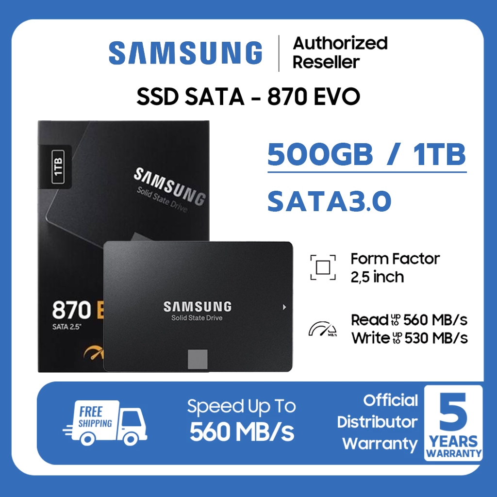 Jual Samsung SSD 870 EVO 500GB / 1TB 2.5" SATA3 Solid State Drive ...