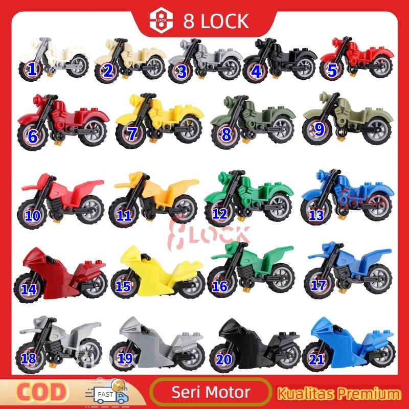 Jual Bricks City Motorcycles Havidson Davidson Trail Mainan Racing ...