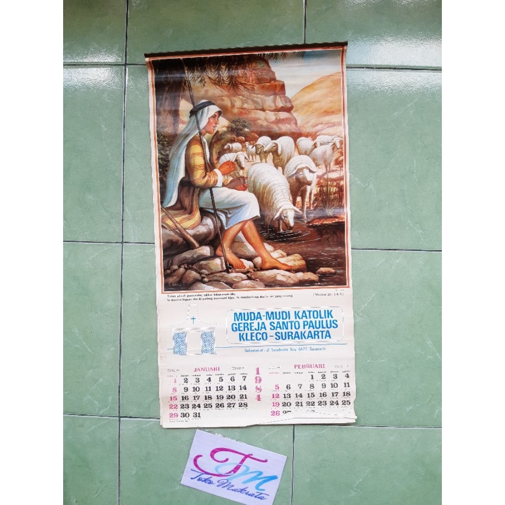 Jual kalender tanggalan agama kristen katholik MUDA-MUDI GEREJA SANTO ...