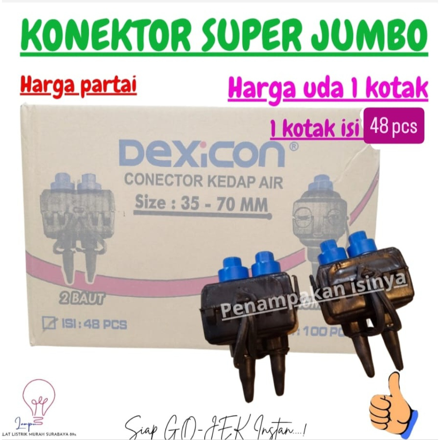 Jual [ PAKET BUNDLE 48 PCS ] KONEKTOR KEDAP AIR 2 BAUT JUMBO KABEL SR ...