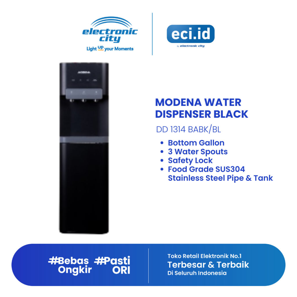 Jual Modena Water Dispenser Black - DD 1314 BABK/BL | Shopee Indonesia
