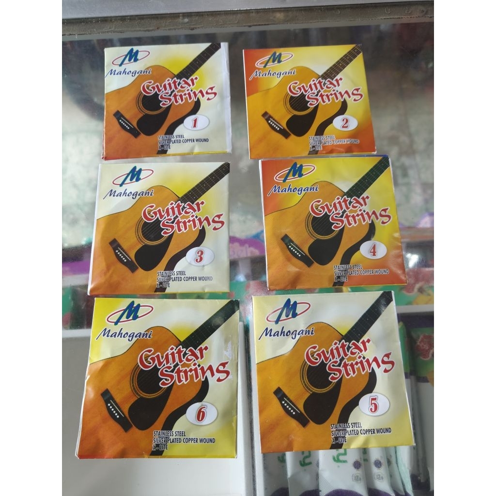 Jual Tali Senar Gitar Mahogani Guitar String Premium 1 Set Tali 1 ...