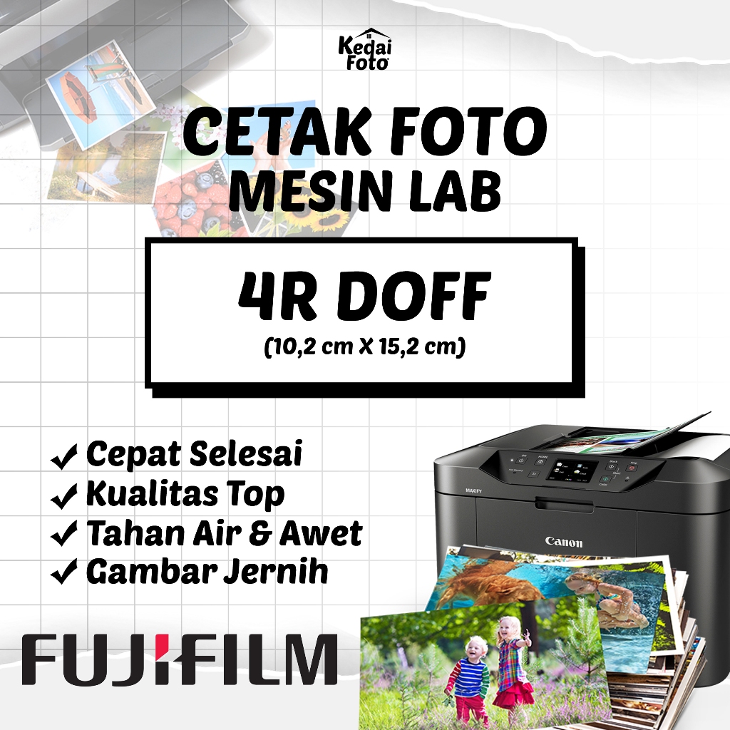 Jual Cetak Foto 4R Foto Doff Fujifilm Kualitas Lab (10x15cm) | Shopee ...