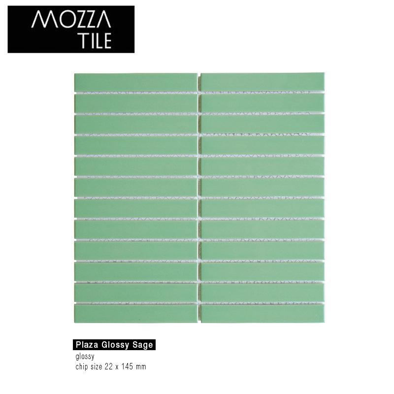Jual Mosaic Mosaik Keramik MOZZA TILE Plaza Glossy Sage | Shopee Indonesia