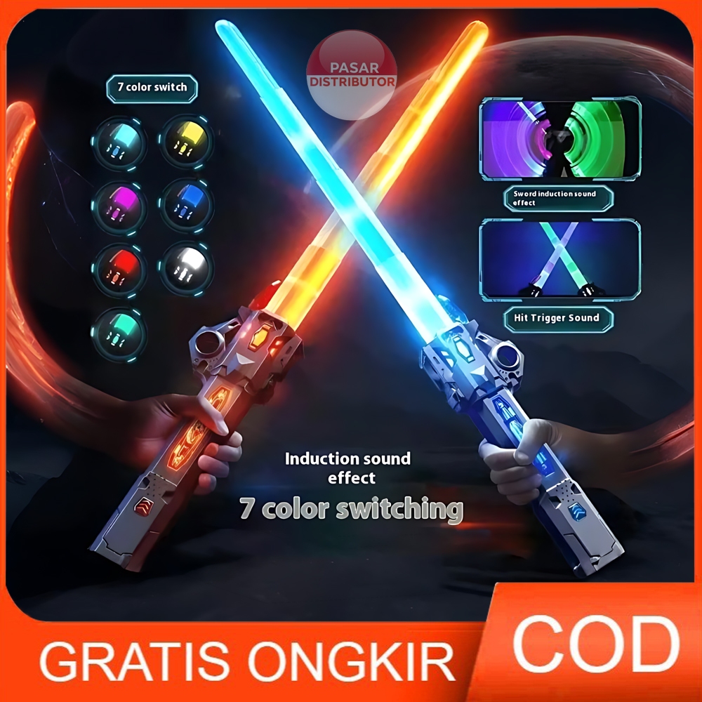 Jual Pasar Distributor LIGHT SABER TELESCOPIC Mainan Pedang Laser Light ...