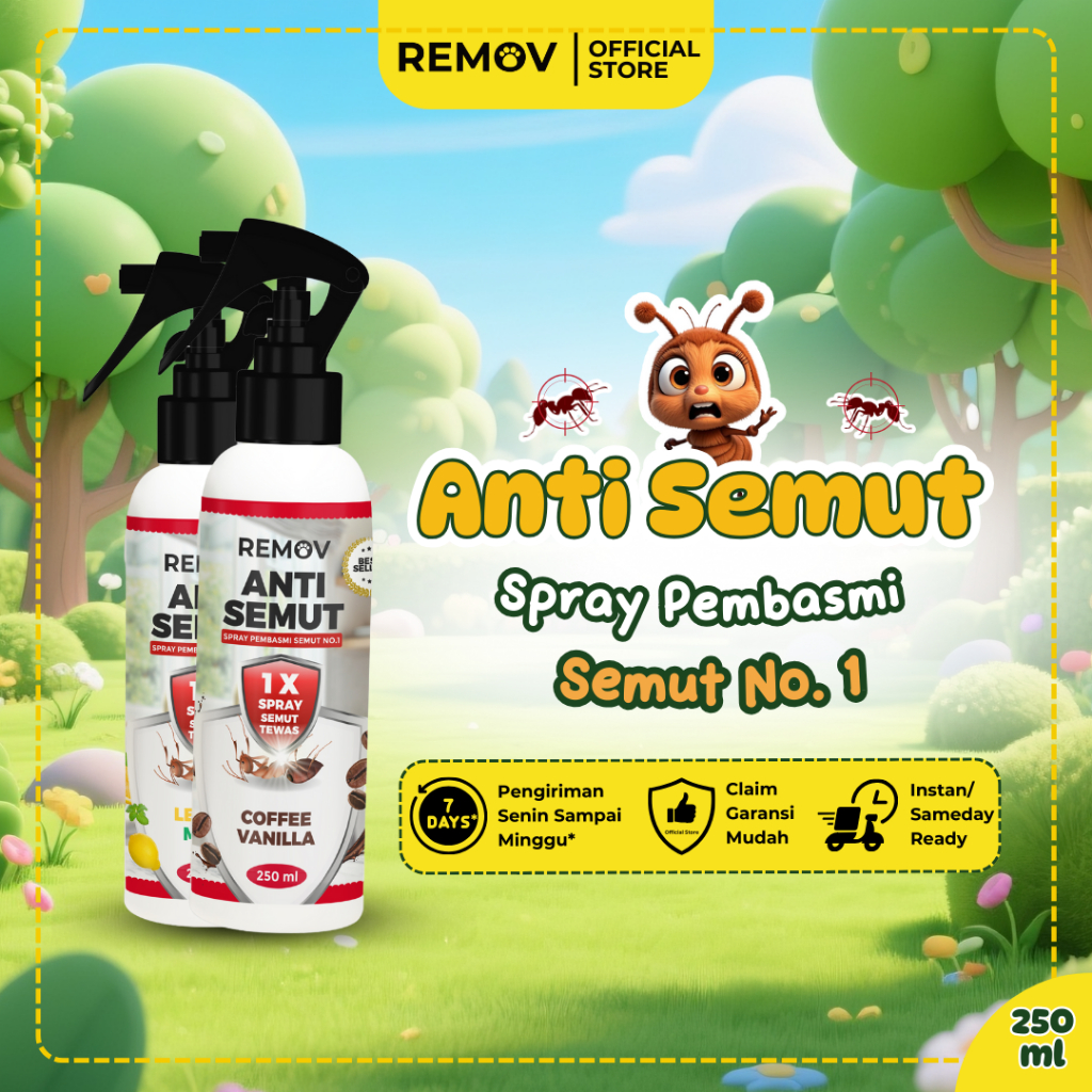 Jual Remov Spray Anti Semut Pembasmi Hama Dan Serangga 250ml | Shopee ...