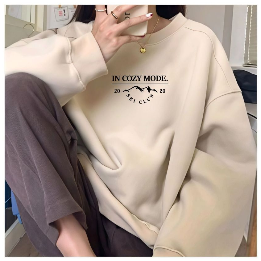 Jual 𝗕𝗨𝗡𝗭 Basic Sweater Crewneck Long Sleeve IN COZY MODE Size M-XXL ...