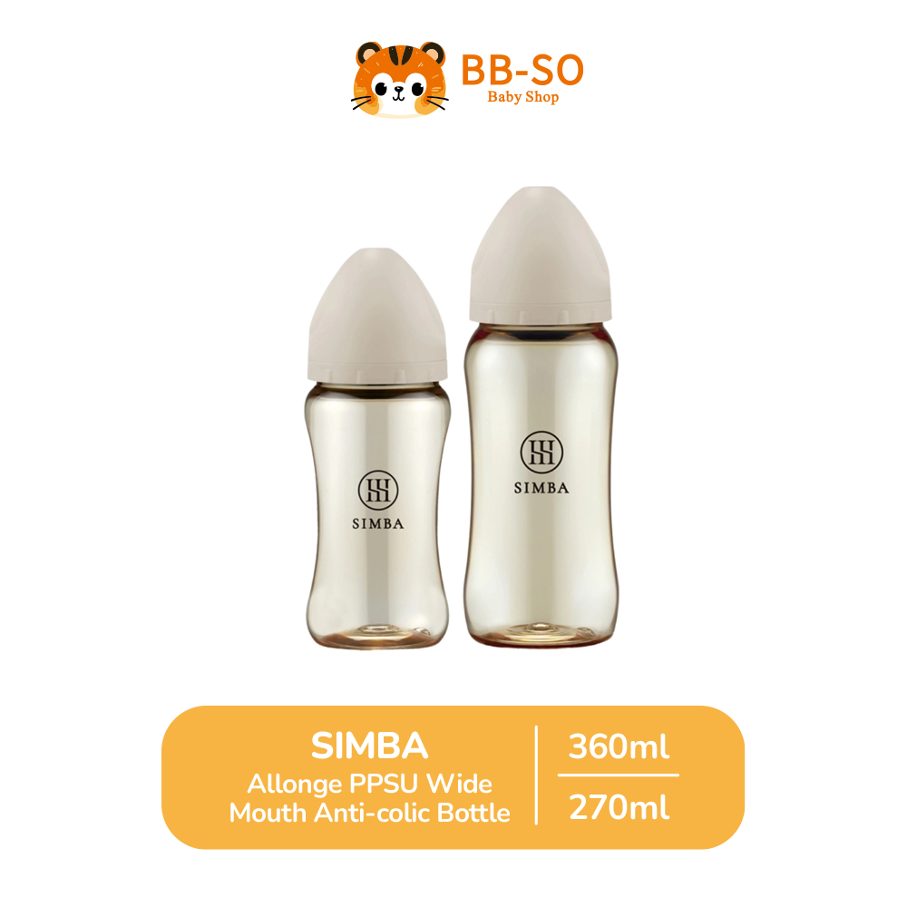 Jual Simba Allonge PPSU Wide Mouth Anti-colic Bottle 270ml / 360 ml ...