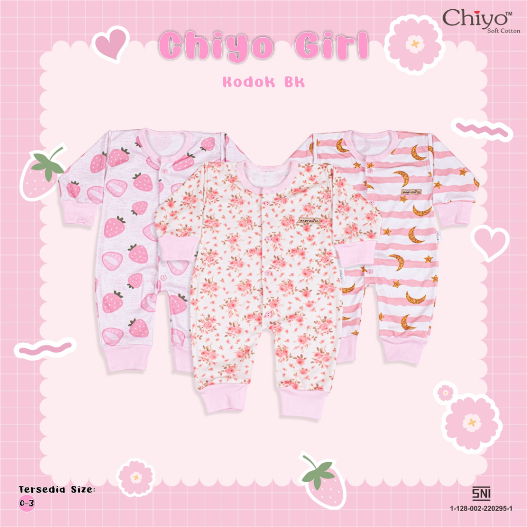 Jual Kodok Panjang Buka kaki Motif (Chiyo Girl Tow) Ukuran 0-3 Best ...