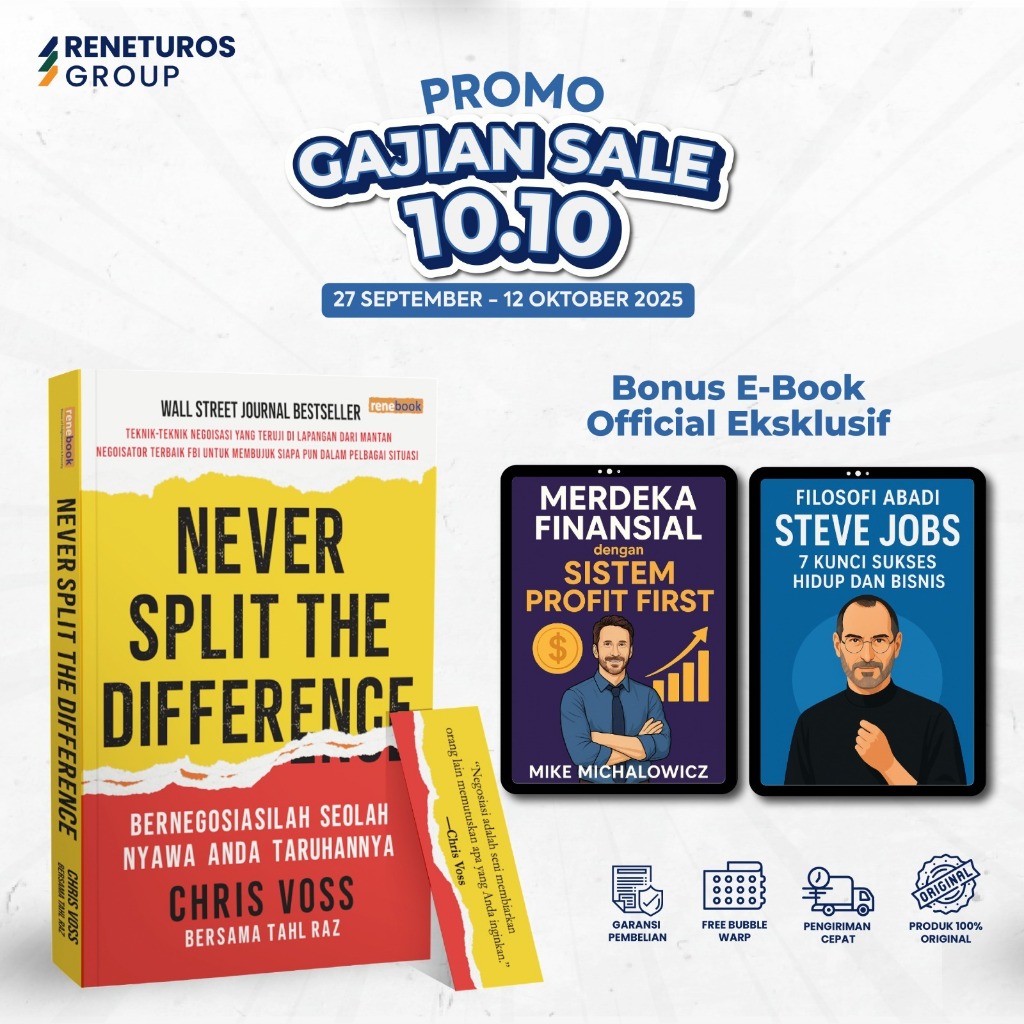Jual Renebook Never Split the Difference Bernegosiasilah Seolah Nyawa Anda Taruhannya - Chris ...