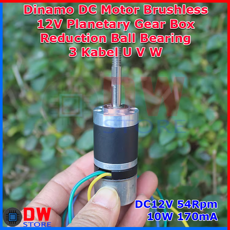 Jual Dinamo DC Motor 28 28mm Brushless Slow Speed Reduction Gearbox ...