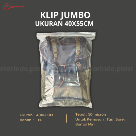 Jual Plastik Ziplock Bening Jumbo 40x55 cm Plastik Packing Tas Baju ...