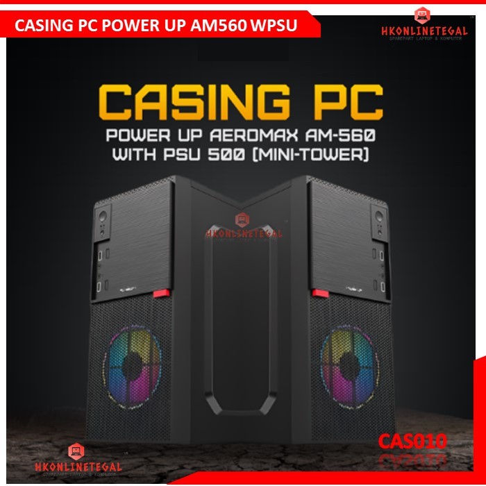 Jual Casing PC POWER UP Aeromax AM-560- Hitam | Shopee Indonesia