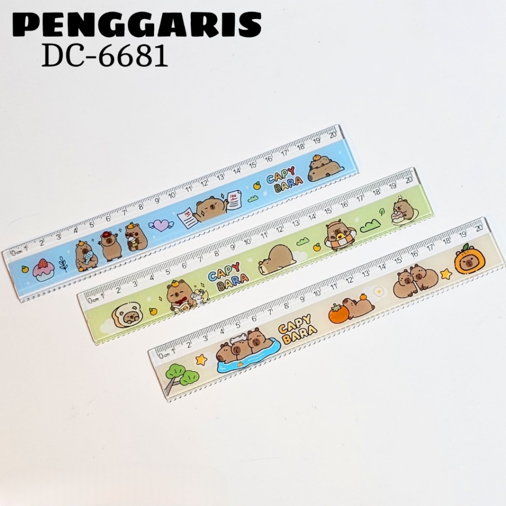 Jual MJ Penggaris 20cm Fancy Lucu Printing/Garisan/Ruler | Shopee Indonesia