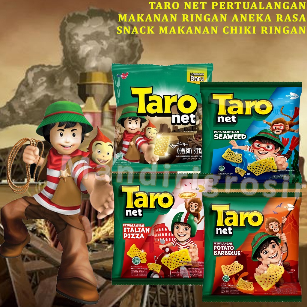 Jual Snack Makanan Chiki Ringan * Taro Net Pertualangan * Snack Varian ...