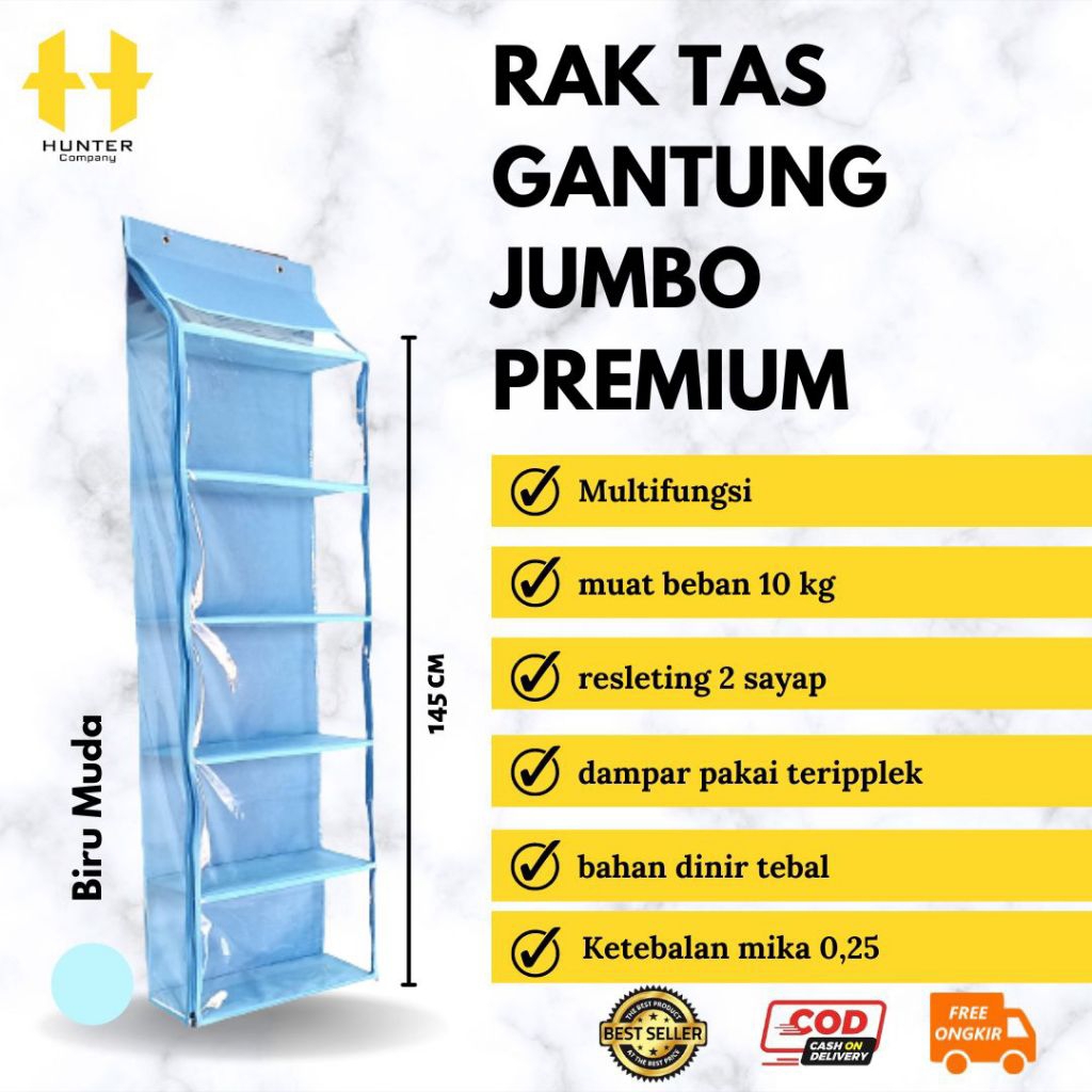 Jual Rak Tas Premium Tebal/Rak Gantung Tas Premium Jumbo/Rak Tas Polos ...