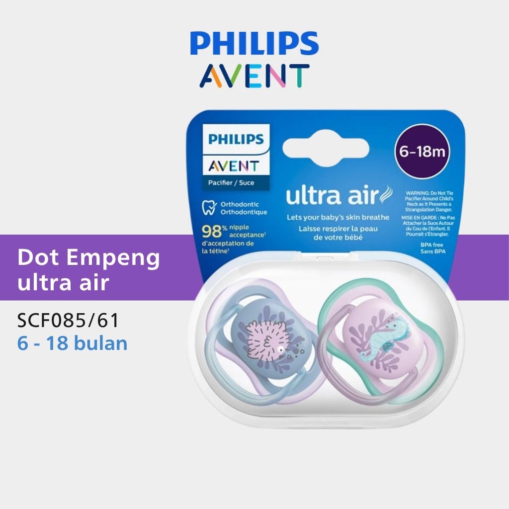 Jual Empeng Bayi - Avent soother ultra air 6-18m isi 2 | Shopee Indonesia