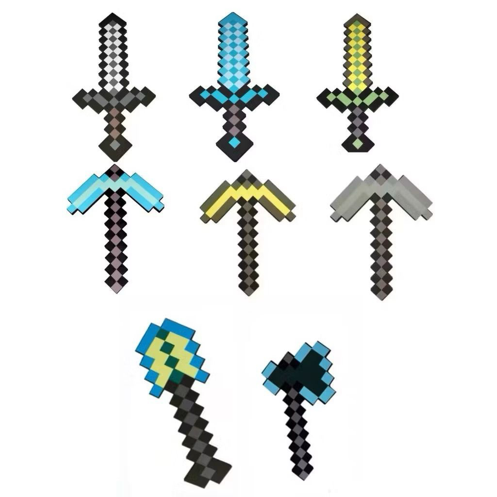 Jual Mainan pedang JUMBO diamond sword/pickaxe/axe/shovel minecraft ...