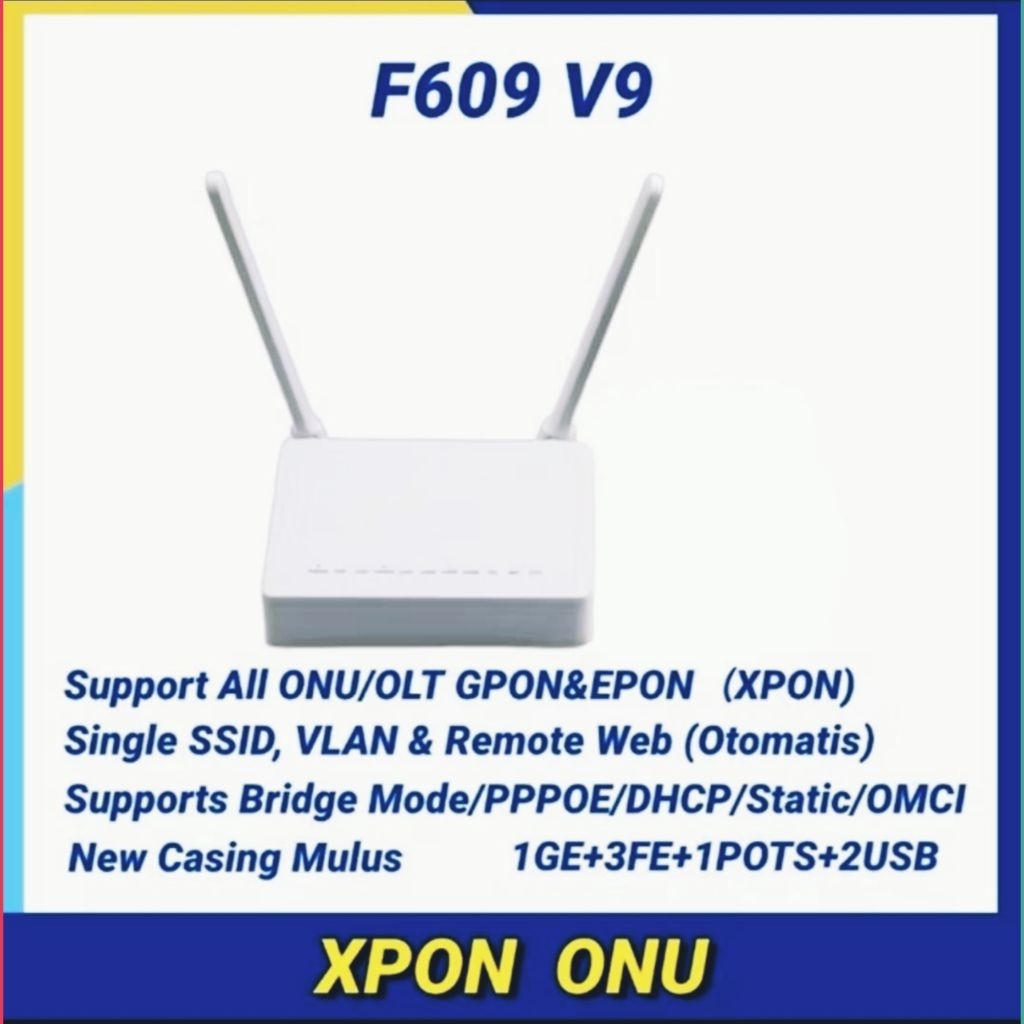 Jual Modem F609 V9 ONT GPON EPON XPON Support OMCI Router Baru Casing ...
