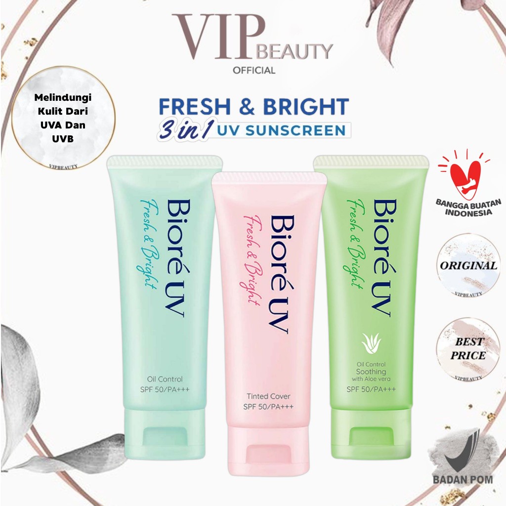 Jual BIORE Fresh & Bright UV SPF 50 PA+++ - Oil Control Matte | Instant ...