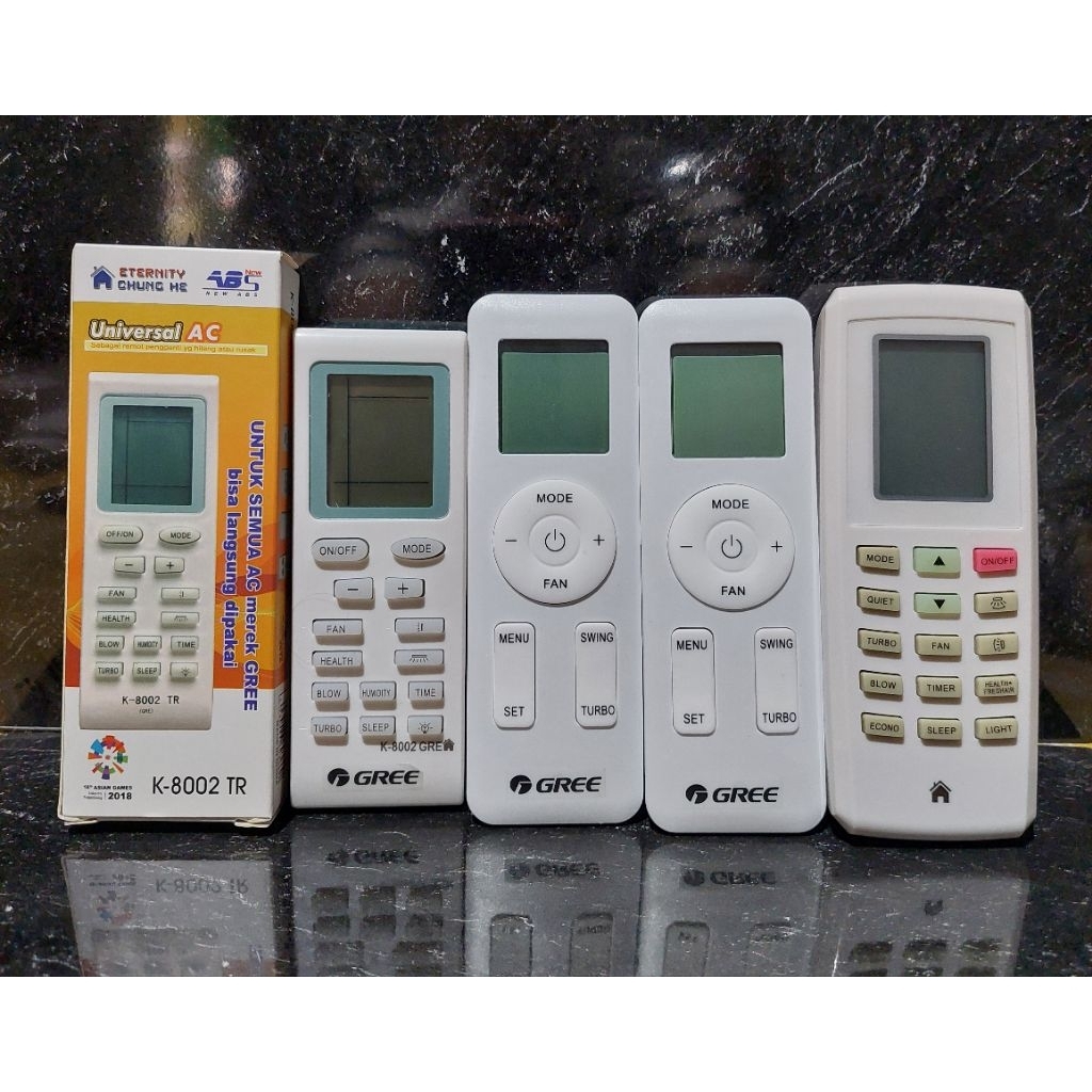 Jual REMOT REMOTE AC GREE MULTI UNIVERSAL TINGGAL PECET TANPA SETT ...