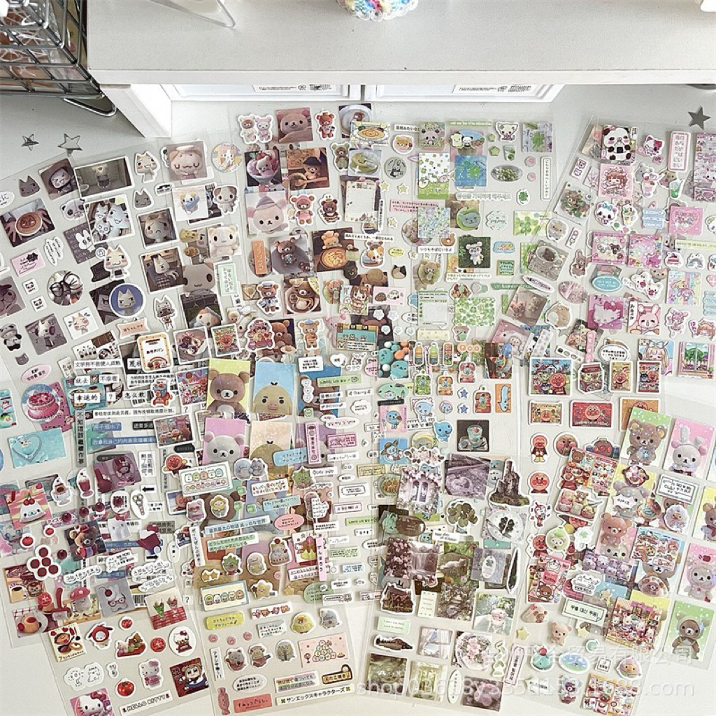 Jual sticker pack 10 lembar motif mix lucu cute deco dekor journaling ...