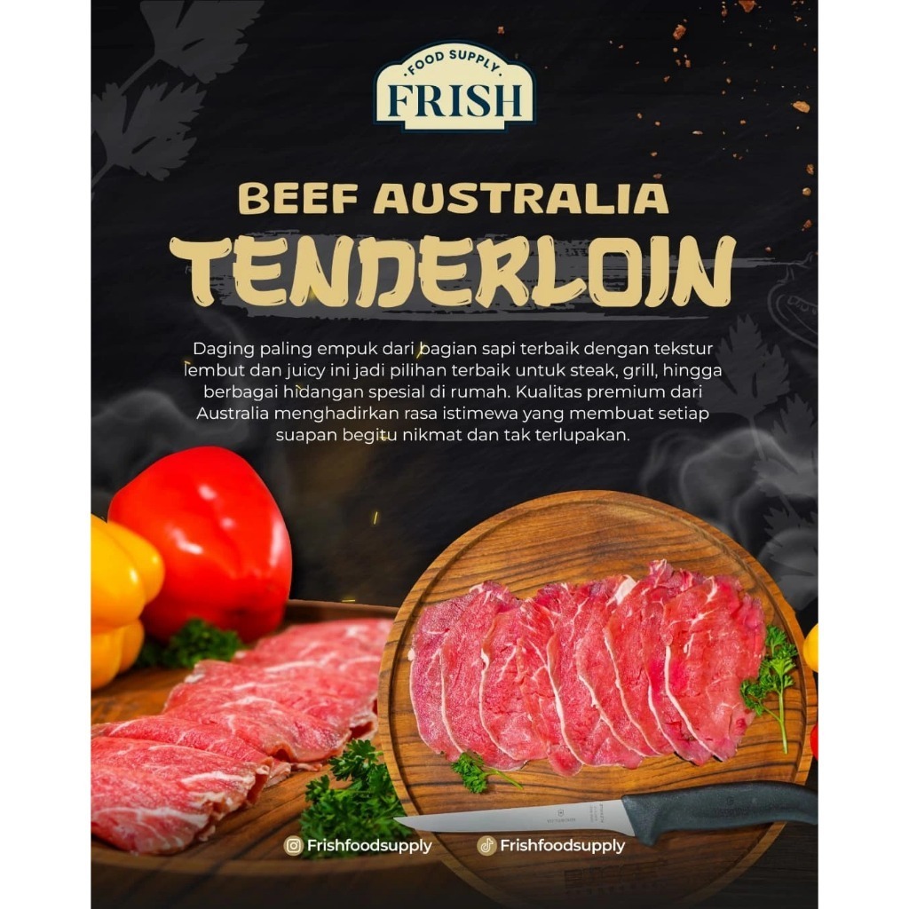 Jual AUS Premium Slice Beef Tenderloin / Sirloin / Rib Eye – Daging ...
