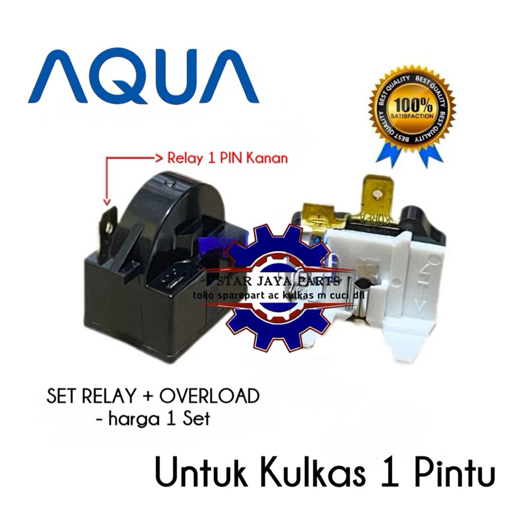 Jual Relay Ptc + Overload Kulkas AQUA 1 Pintu / Relay Ptc Overload ...
