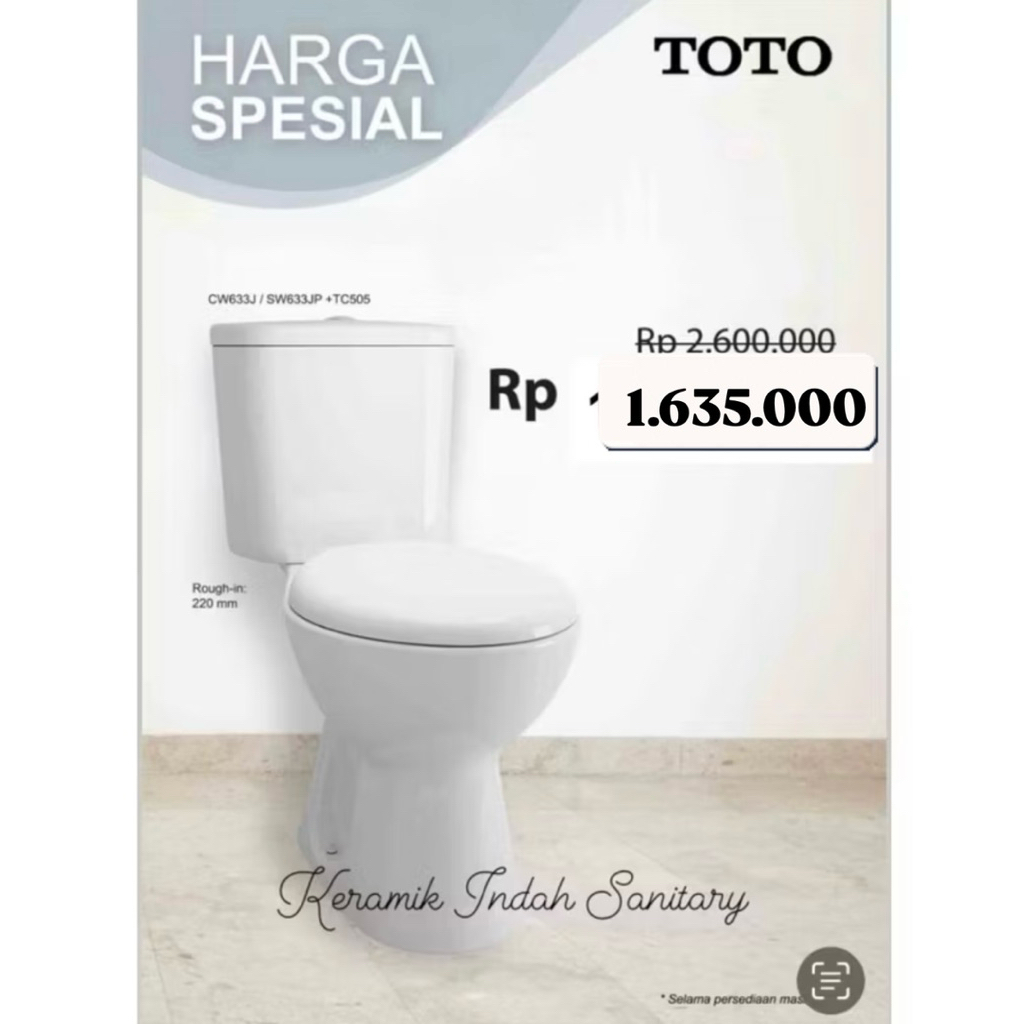 Jual Closet Duduk TOTO promo CW633 putih Original | Shopee Indonesia