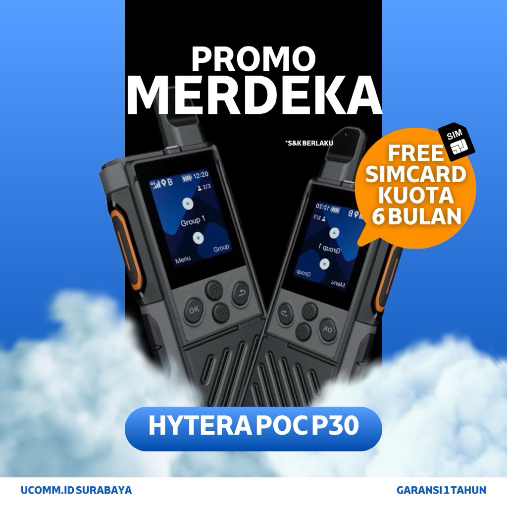 Jual HYTERA POC P30 P 30 HT GSM LTE Original Garansi Resmi 1 Tahun FREE ...