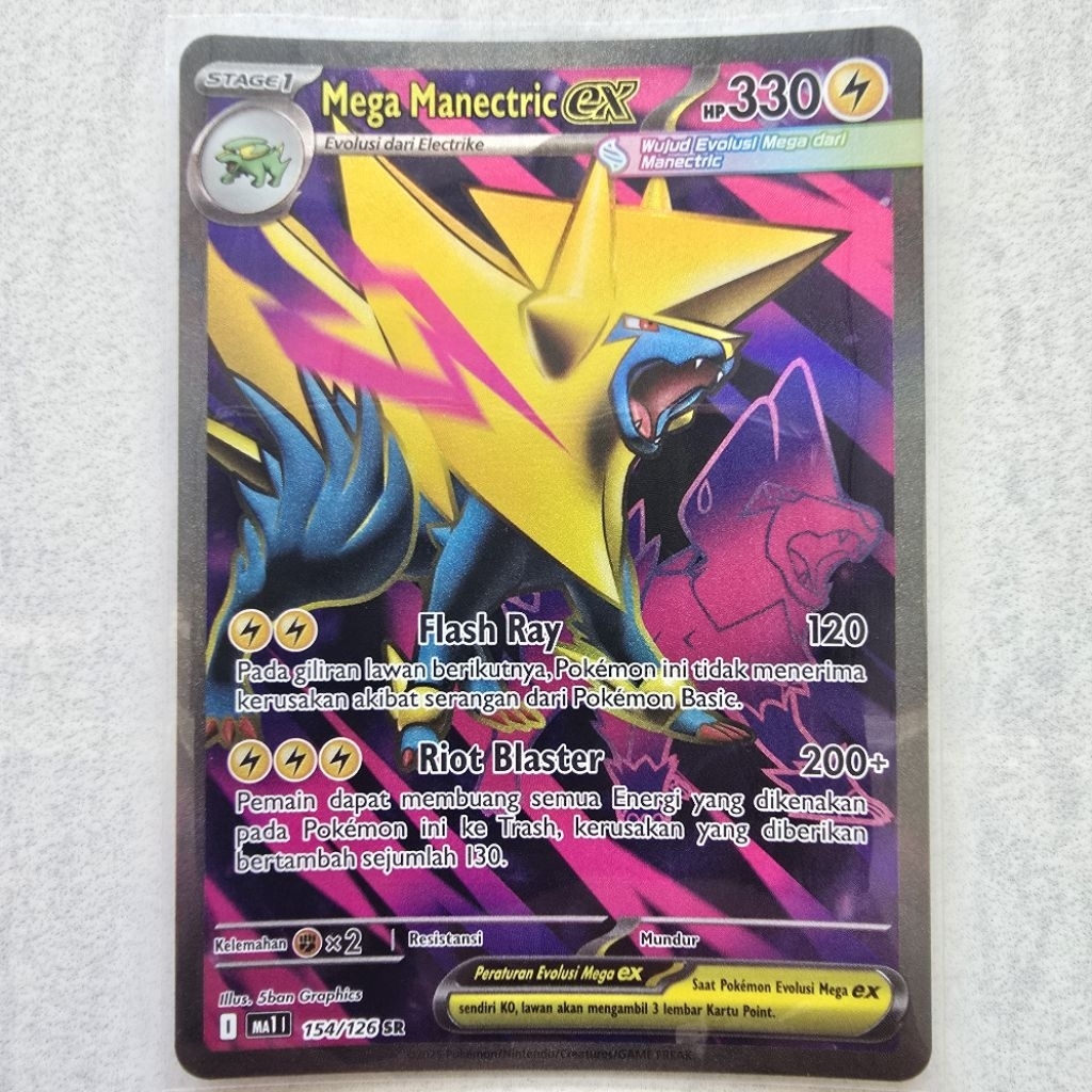 Jual Mega Manectric ex SR Set Evolusi Mega MA1 154/126 - Kartu Pokemon ...