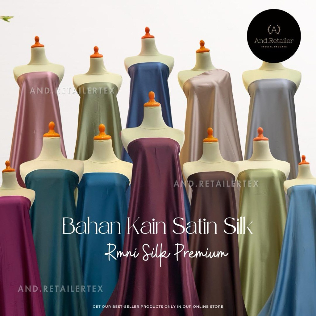 Jual Bahan Kain Satin Silk ARNMII Original Premium Warna | Shopee Indonesia