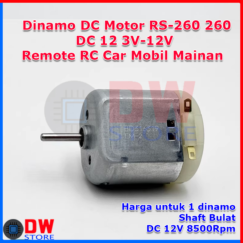 Jual Dinamo DC Motor RS260 RS-260 RS 260 DC 12V 3V-12V Medium Speed ...