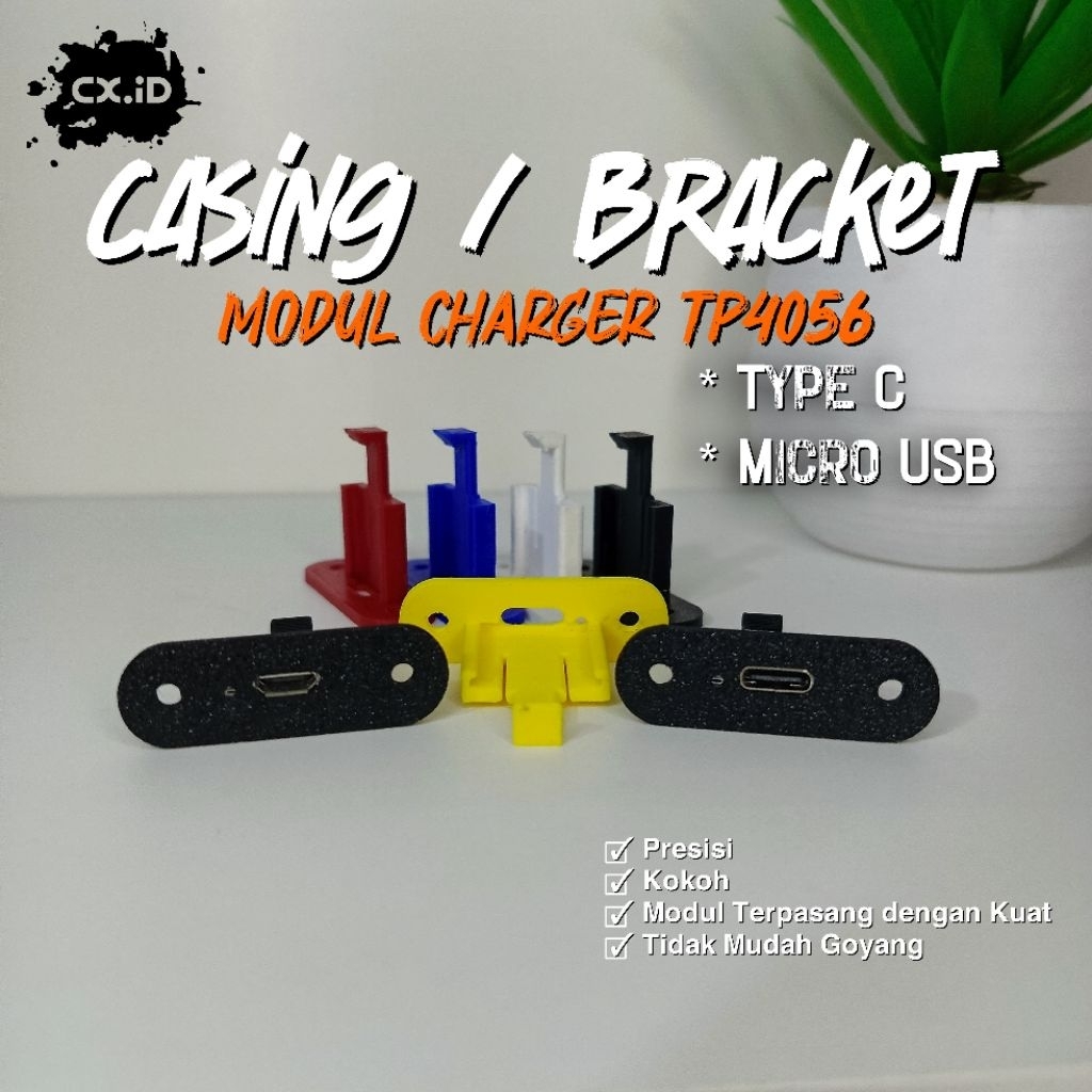 Jual Casing Modul Charger TP4056 Type C & Micro USB dengan Protection ...