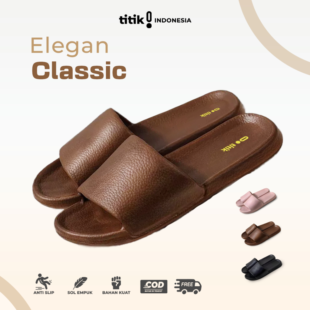 Jual TERLARIS Sandal Selop Slip On Polos Sendal Slop Unisex TITIK ...