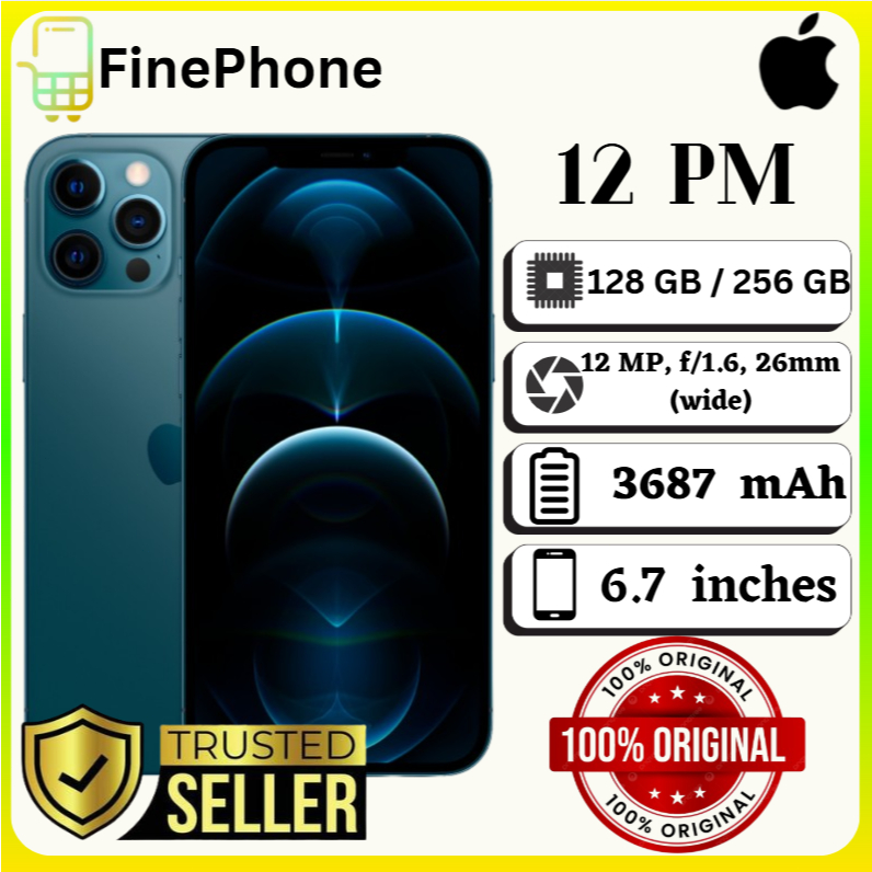 Jual IP 12 PRO MAX 128GB 256GB SECOND LIKE NEW 100% ORIGINAL Bergaransi ...